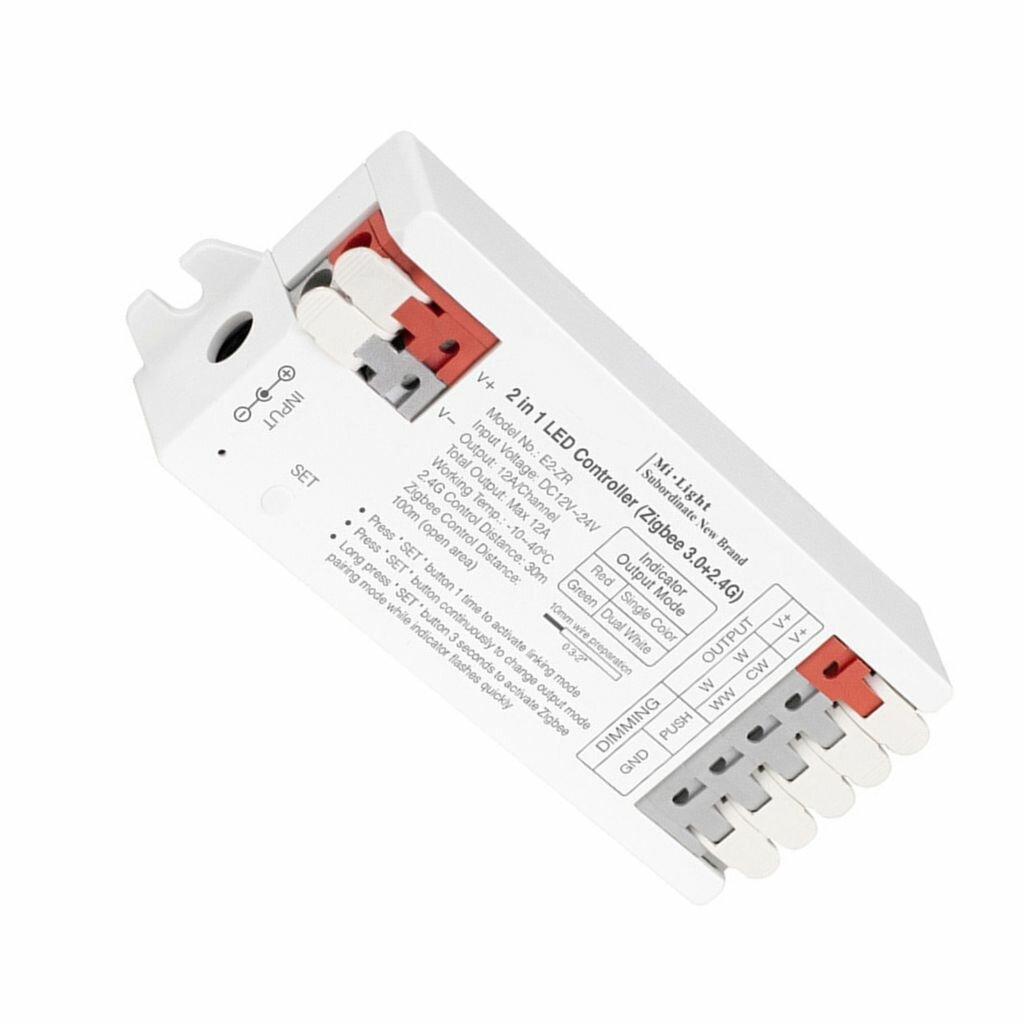 Аксессуары для питания, Zigbee+2.4G Двухвходной контроллер для светодиодной ленты
