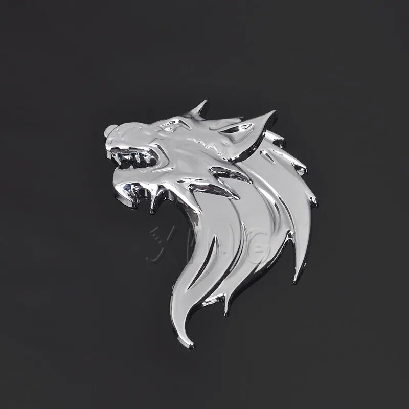 Металлическая 3d-эмблема в виде головы волка, автомобильный значок, наклейка для Mercedes BMW Audi 5