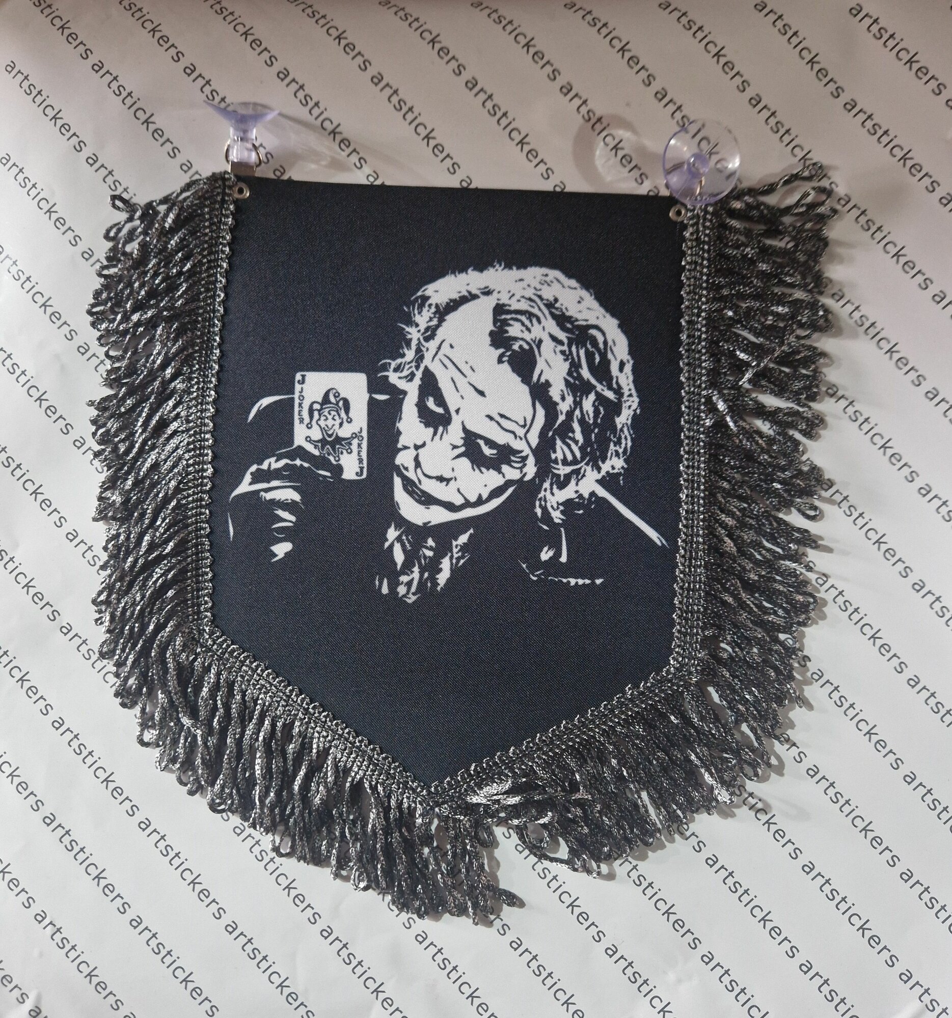 Вымпел Джокер, 20х25см, двусторонний на присоске, ткань, аксессуар для авто