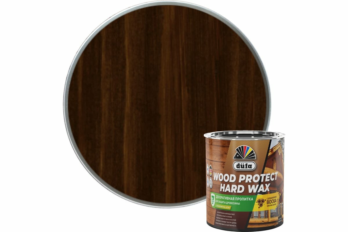 Dufa Пропитка WOOD PROTECT HARD WAX каштан 0,75л МП00-010448