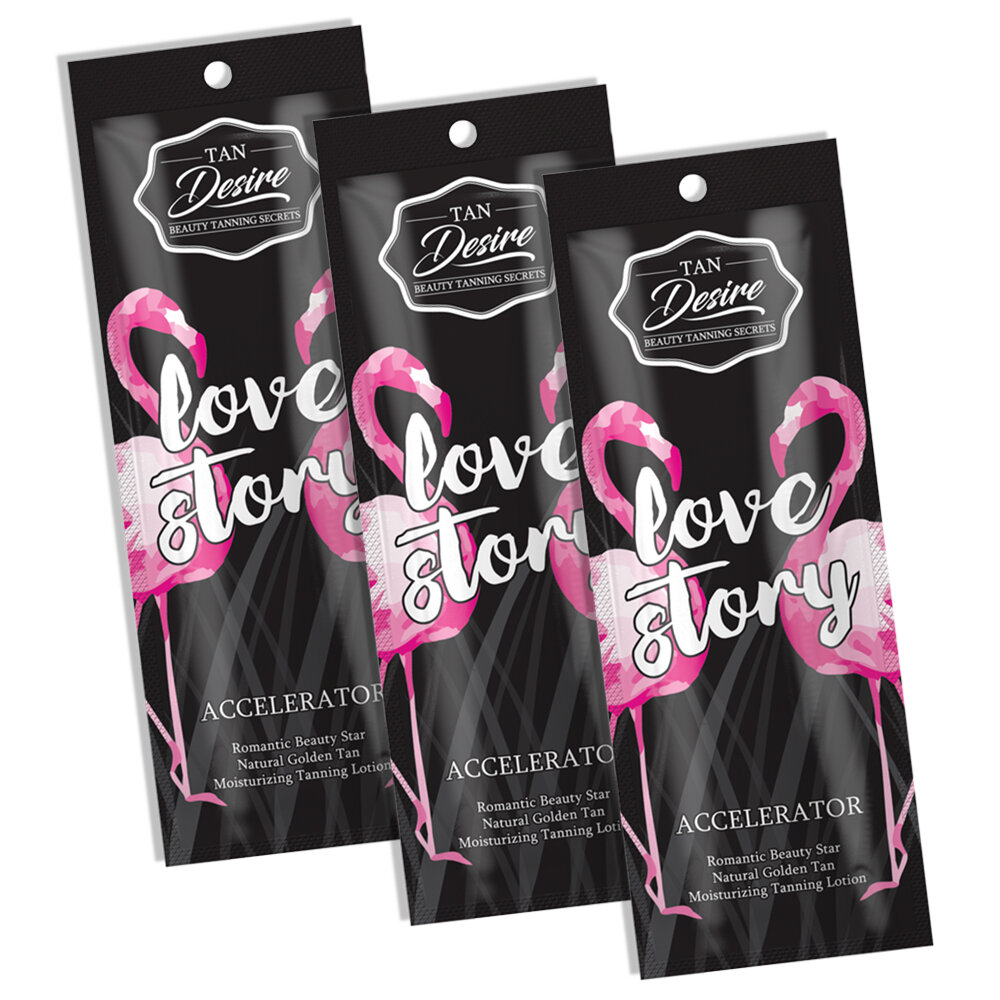 Крем Tan Desire Love Story для загара в солярии ускоритель набор 3шт 15 мл