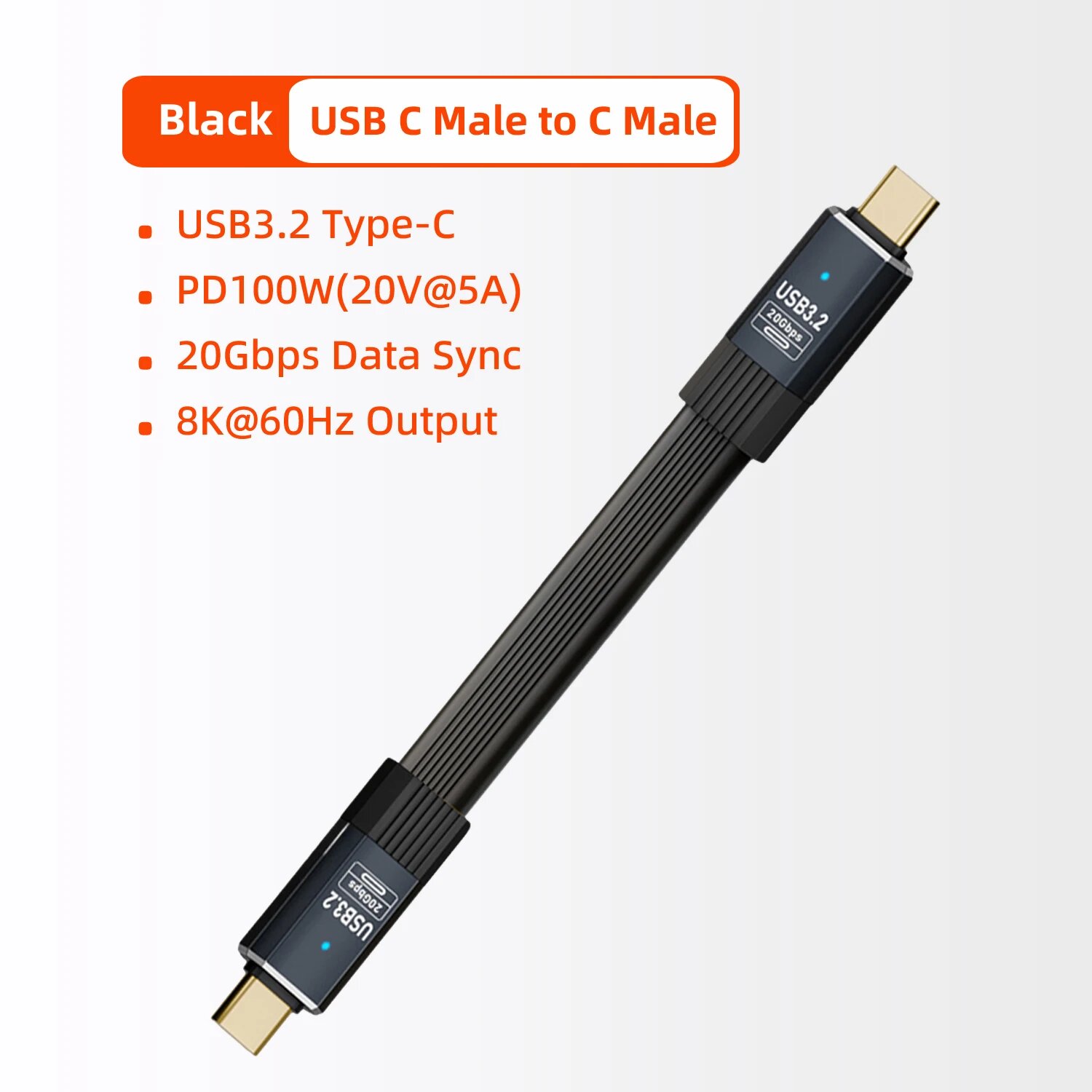 USB3.2 USB C to Type C PD100W Кабель 8K@60Hz 20G USBC для ThunderBolt3 TB3 Macbook iPad Samsung Google Pixel NS Switch Steam Deck
