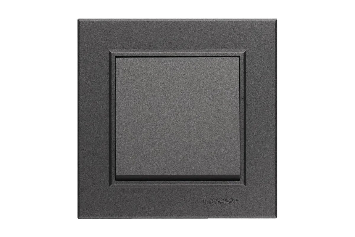 MAKEL Выключатель 1-кл. СП Karea 10А IP20 дым. металлик 56050001