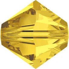 Бусины XILION двухконусные, Light Topaz 226, 3mm (24шт)