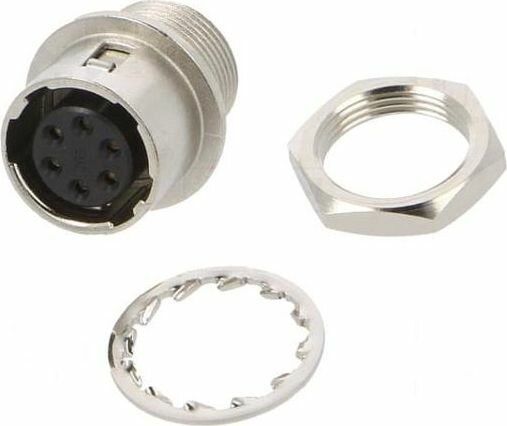 Разъем HIROSE HR10A-7R-6S(73) круглый гнездо HR10 "мама" PIN: 6 push-pull 2А пайка 1шт