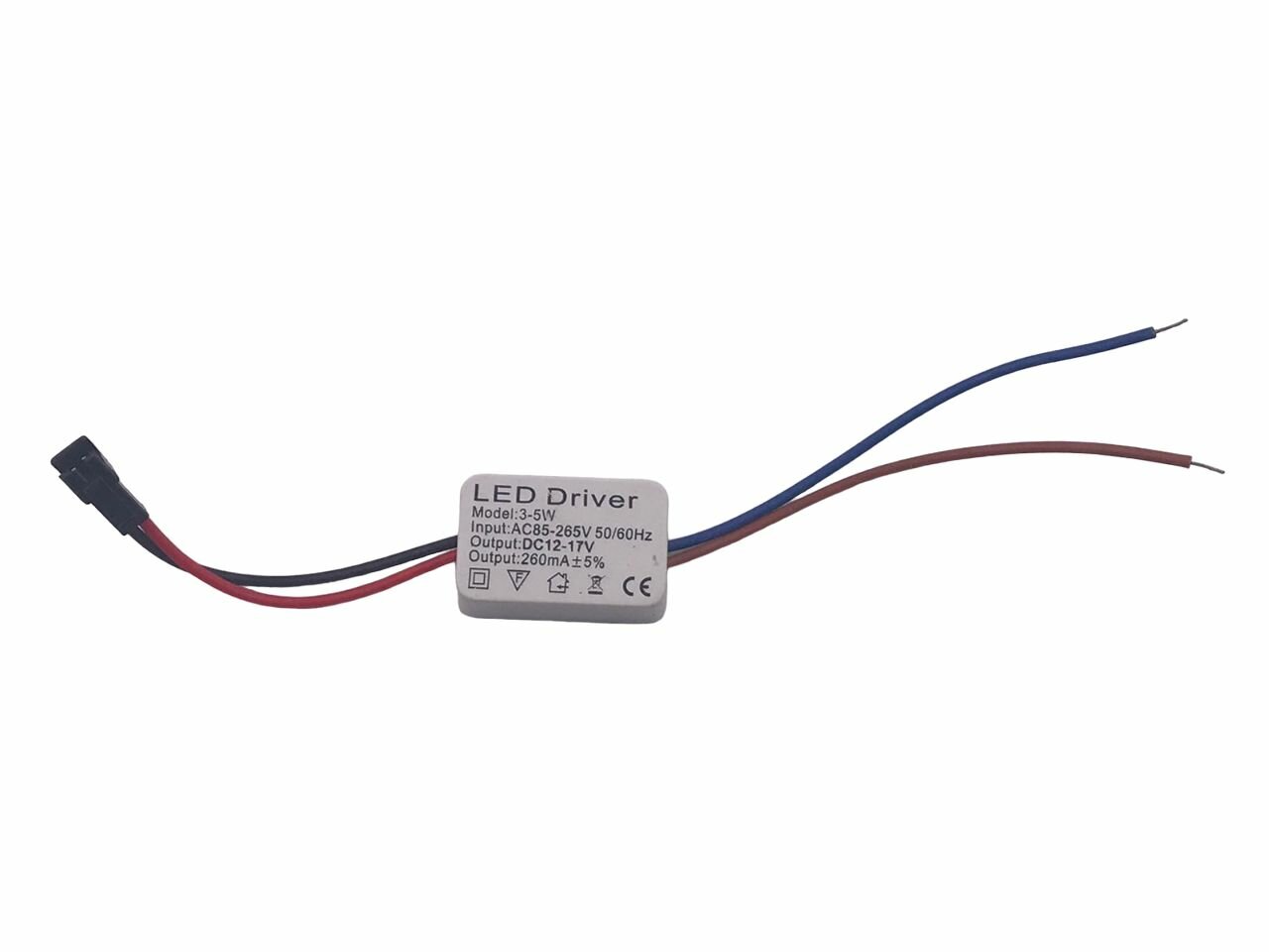 Драйвер для светодиодной ленты, Блок питания для светодиодной ленты, 17В, 5 Вт, IP20