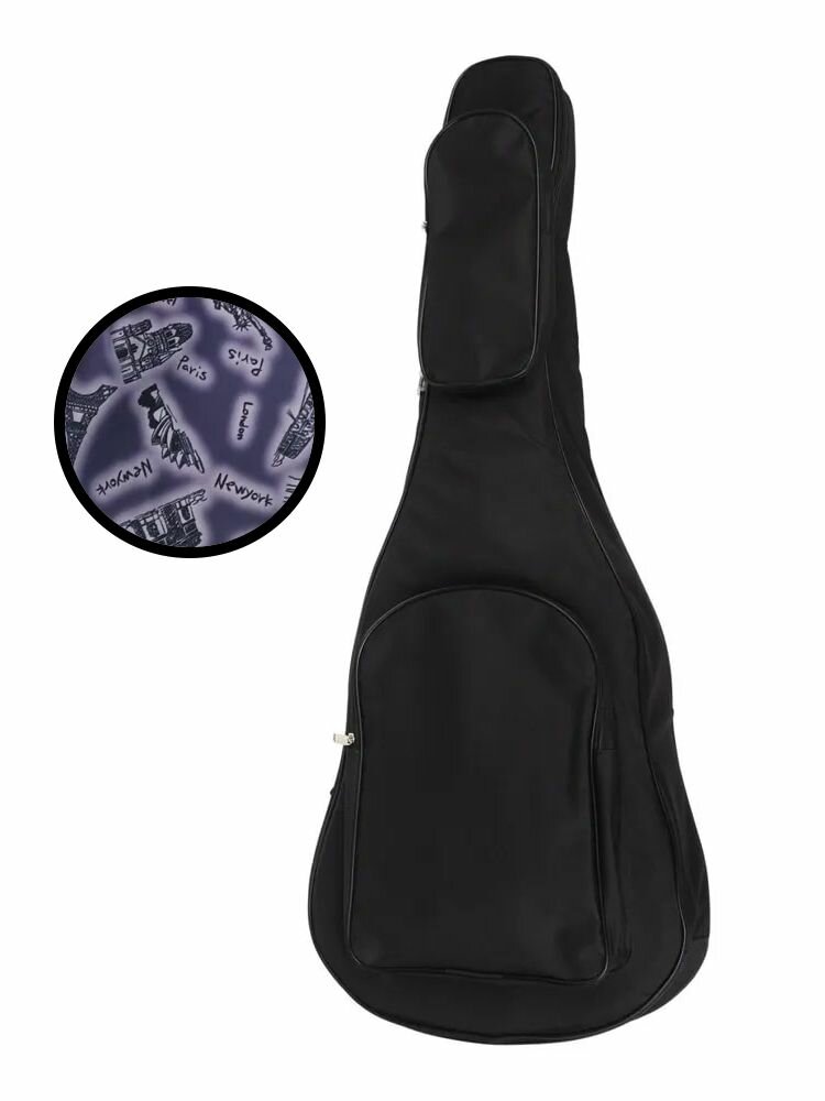 Чехол для классической гитары, ткань "Париж", MEZZO MZ-ChGC-3paris