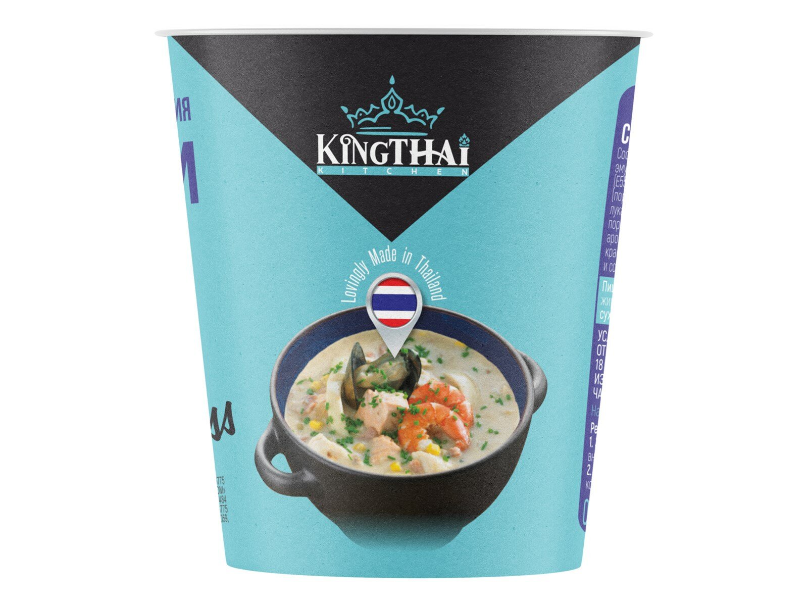 Крем-суп быстрого приготовления King Thai Kitchen со вкусом морепродуктов, 30г