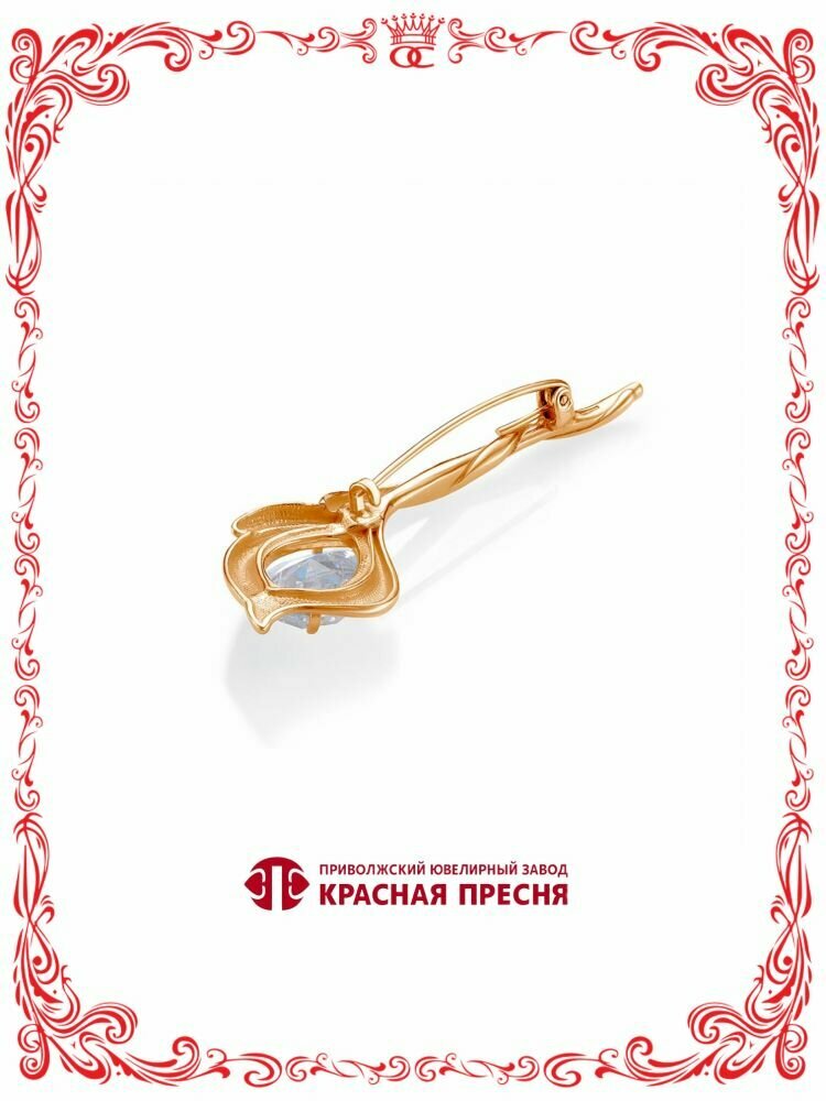 Брошь, фианит