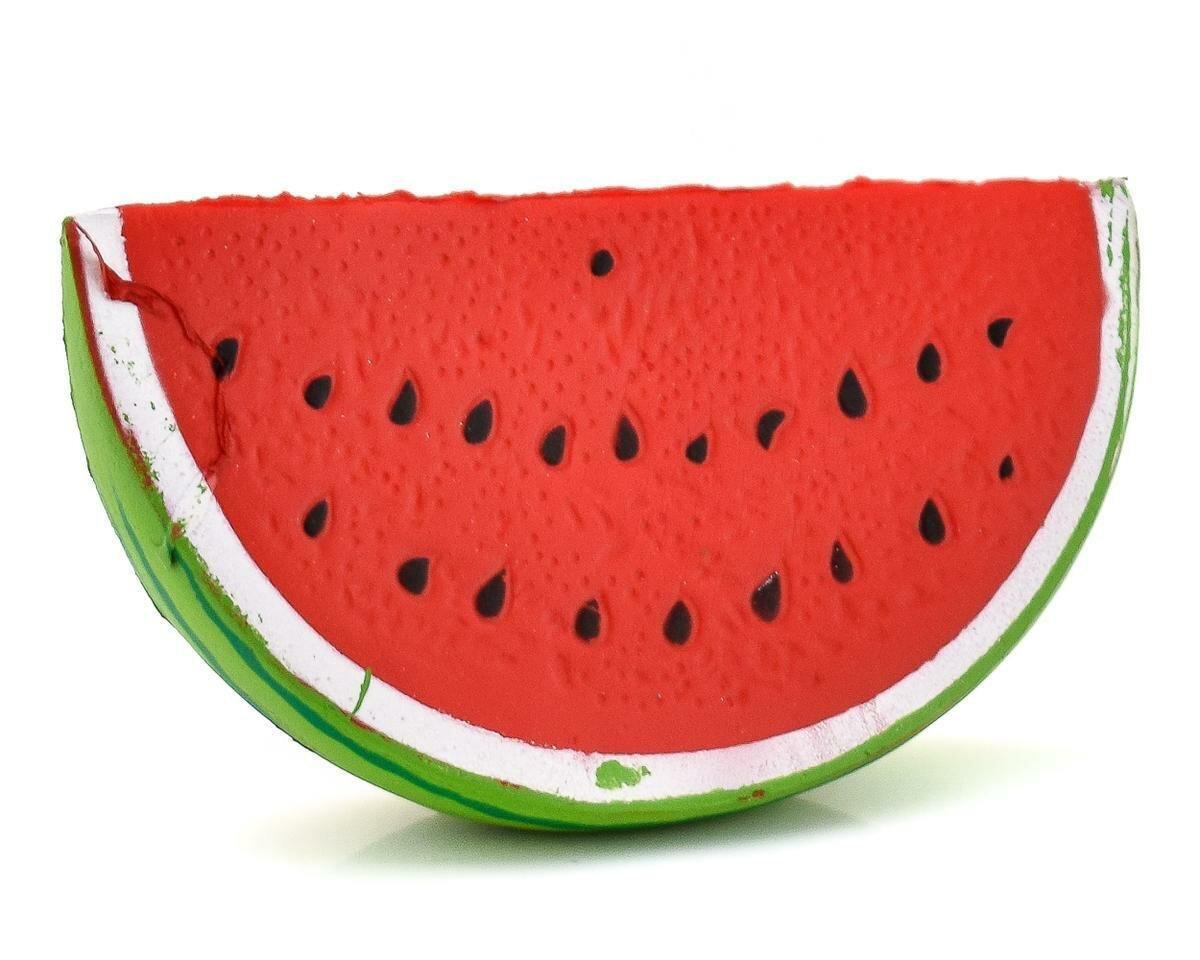 Сквиш долька арбуза 18 см, мягкий антистресс, материал: полимер