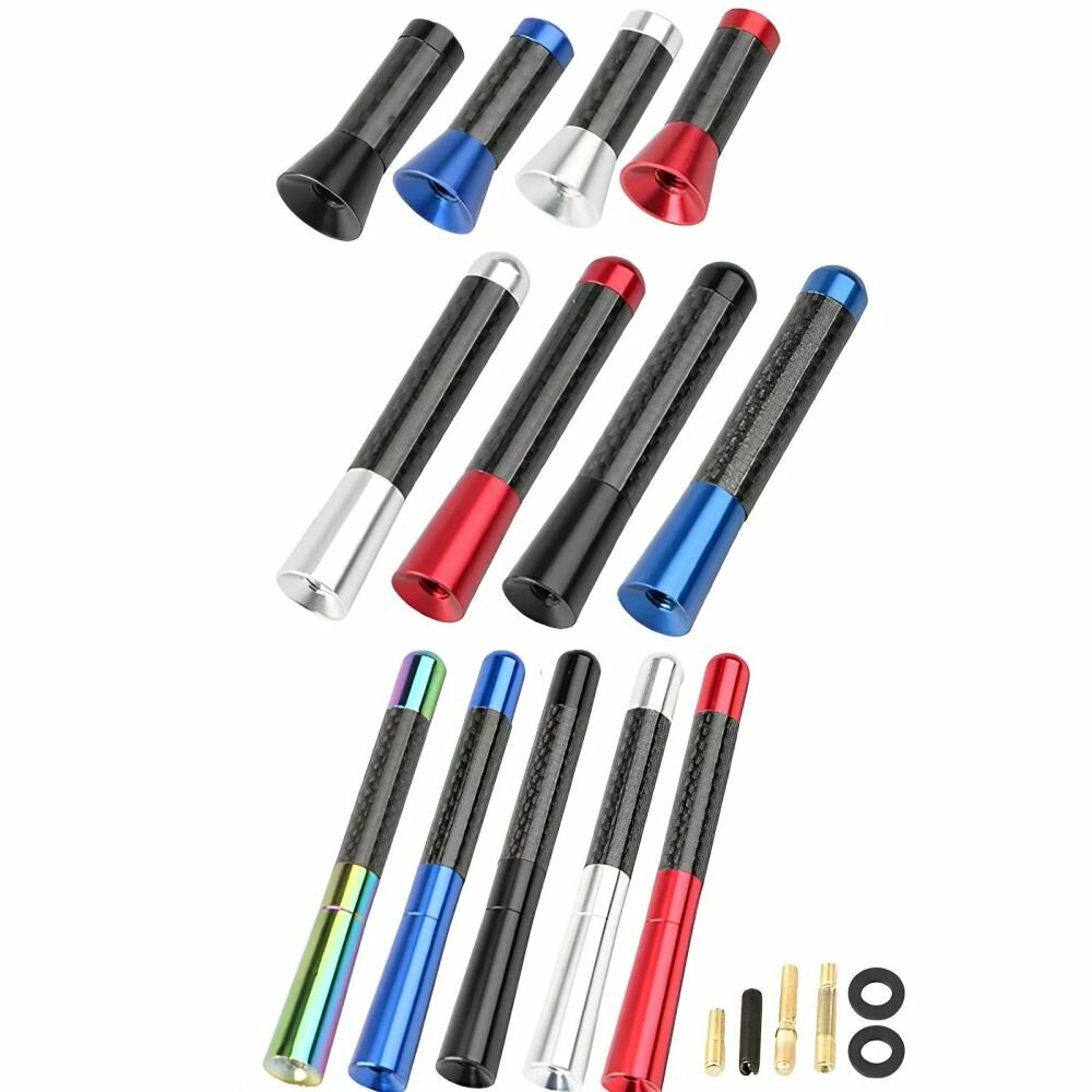 Автомобильная антенна из углеродного волокна для крыши, радиоантенна, радиоприёмная антенна FM/AM, металлическая приёмная антенна, аксессуары для внешнего декора автомобиля