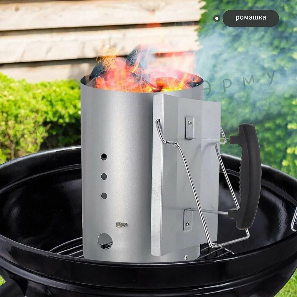 Стартер для розжига угля Weber 7416 быстрый и безопасный способ разжечь уголь без химии, идеально для грилей 47 и 57 см