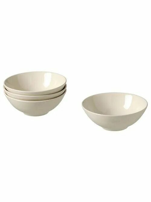 IKEA Миска 600 мл бежевый, 4 шт
