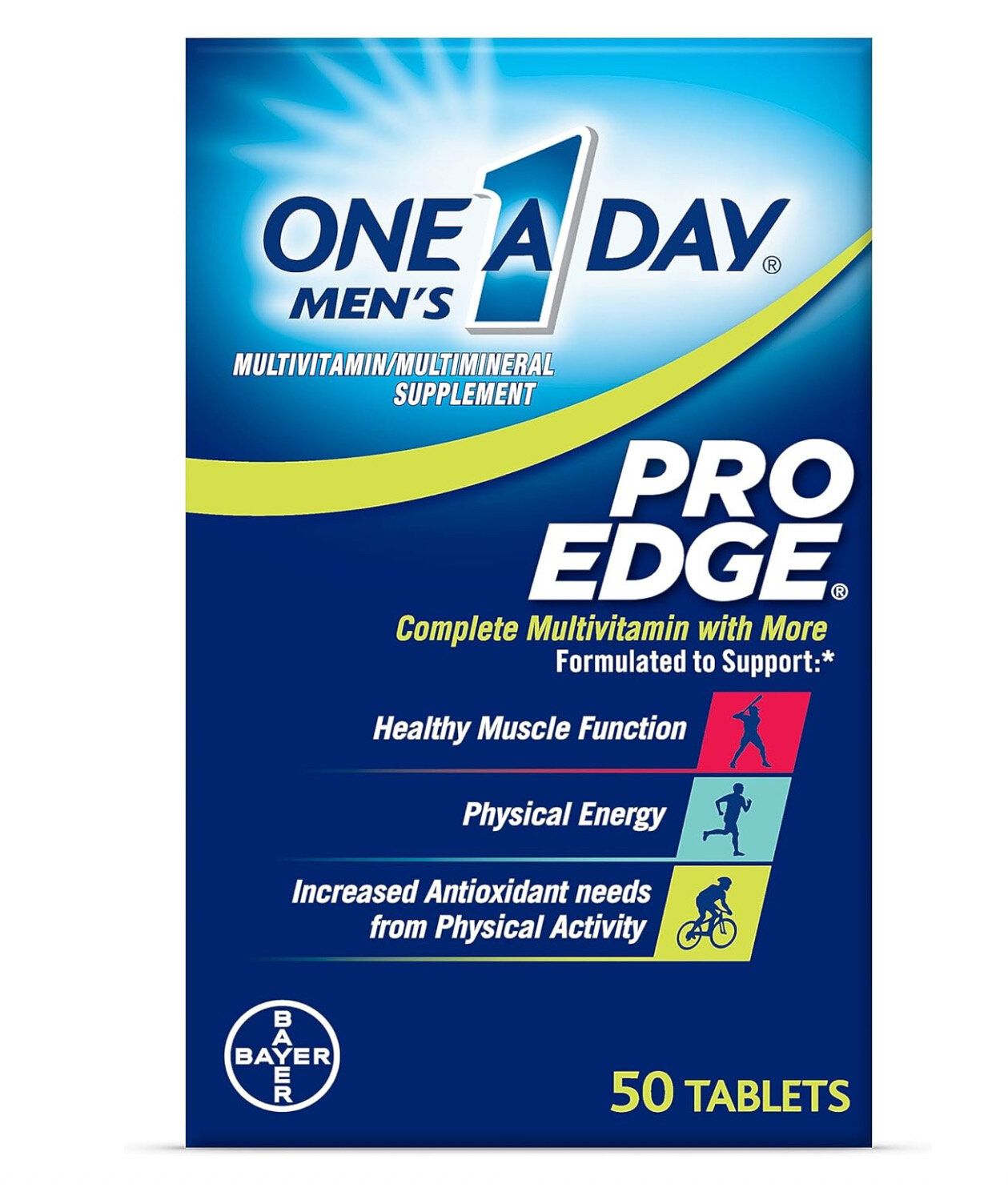 One A Day PRO EDGE витаминно-минеральный комплекс для активных мужчин, 50 шт.