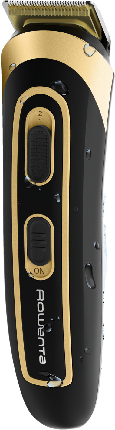Триммер Rowenta TN9118F0 1830008358, черно-золотой, 10 насадок, влажная очистка