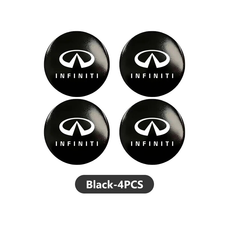 Стайлинг автомобиля, колпаки для центральной ступицы колес, крышка обода, значок, эмблема, наклейки для Infiniti QX50 QX30 QX60 G25 JX35 FX35 FX37 FX50 EX35 EX25 56mm-black-4PCS
