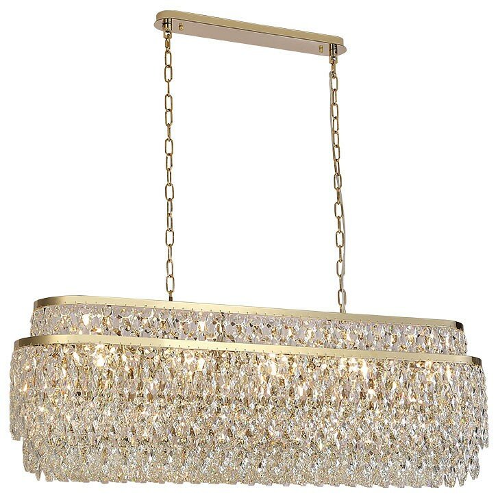 Подвесная люстра Newport TIFFANY 8530/120 C oval gold polished