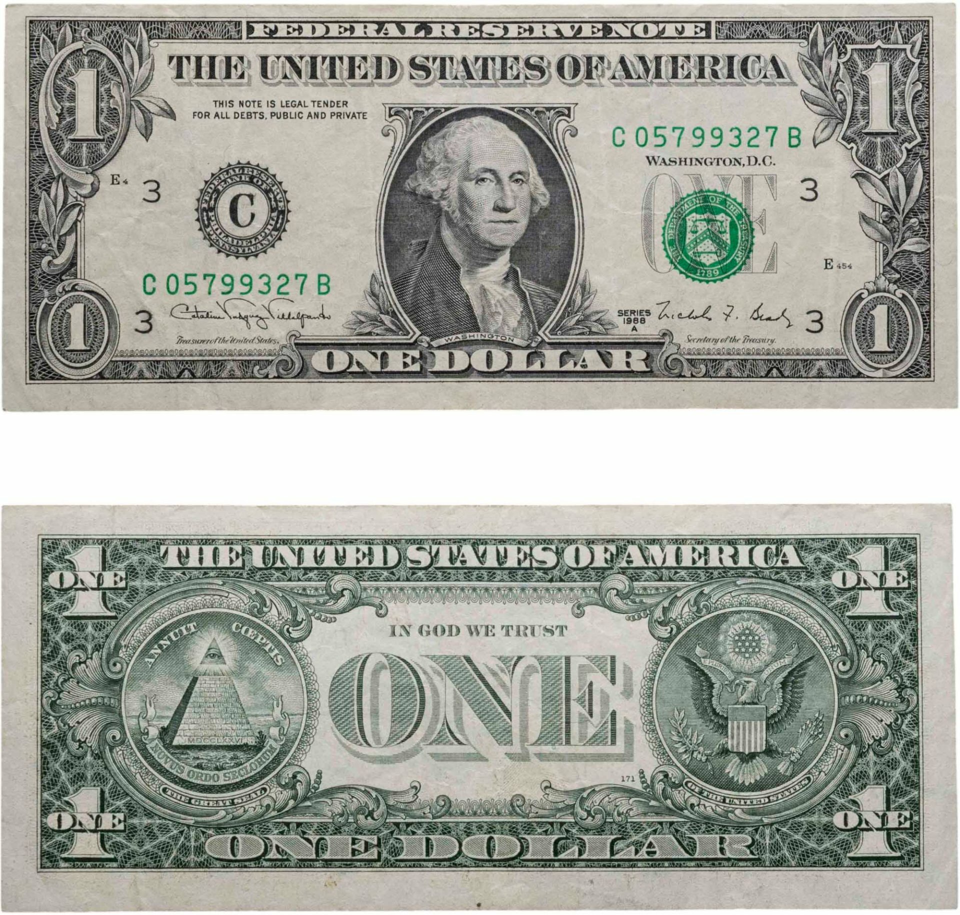 США 1 доллар 1988A Pick 480b C-Филадельфия