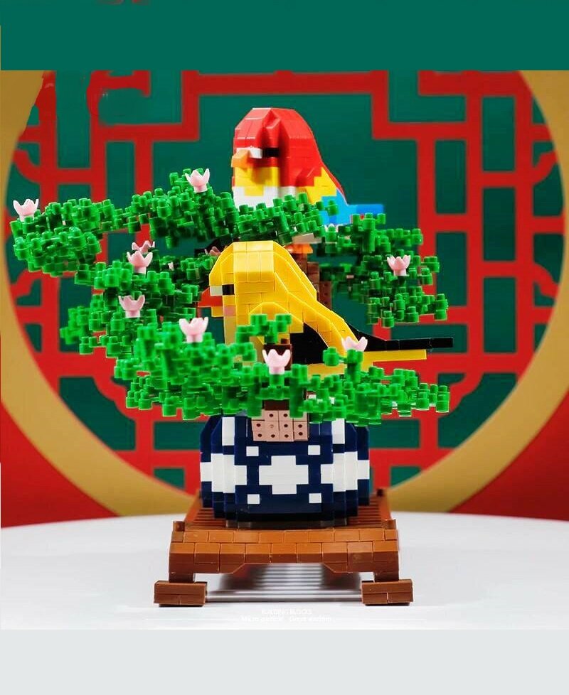 Конструктор 3D из миниблоков Balody Бонсай птички на дереве 1496 элементов - BA18414