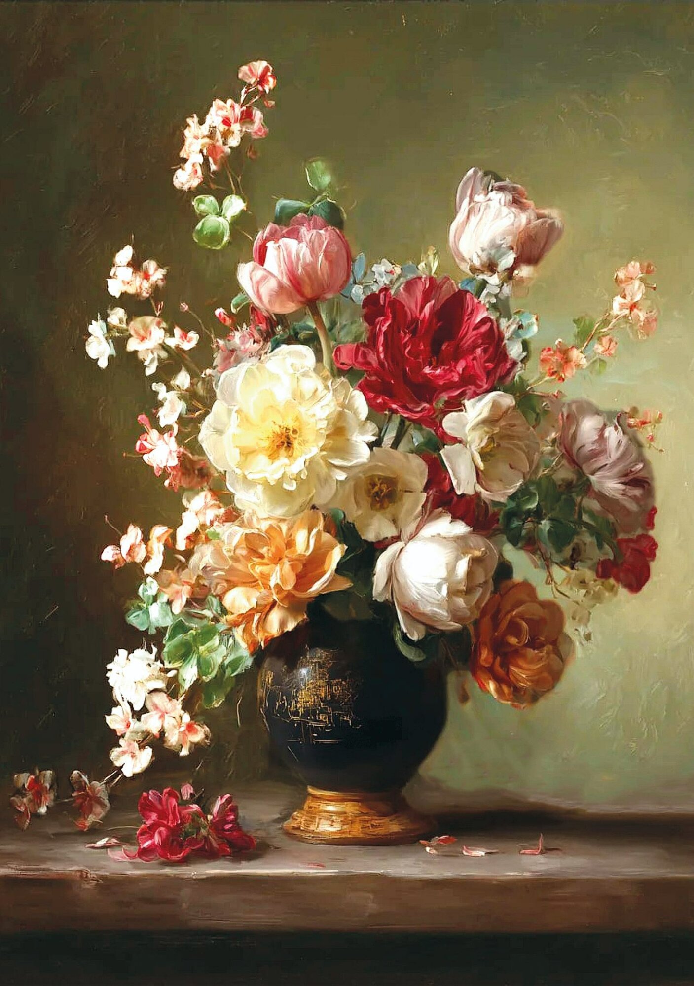 Пазл деревянный "розы С полевыми цветами " 120 деталей ", натюрморт, А4 схема сборки, Пазлбург