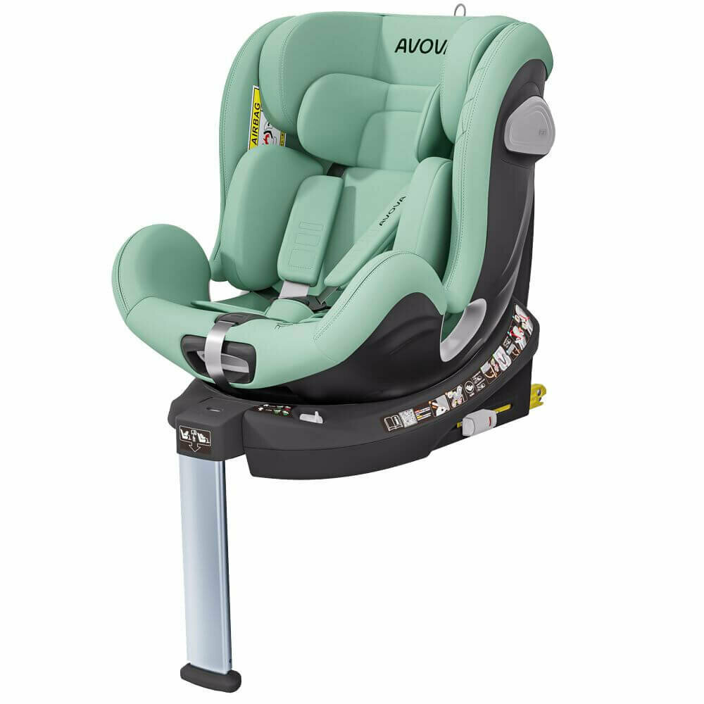 Avova Swan Fix i-Size, автокресло с рождения до 6-7 лет гр.0-1-2 (0-25 кг), цвет Lime Green