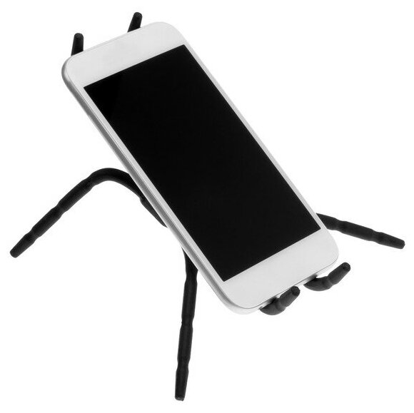 Держатель телефона, «паук», пластик, черный