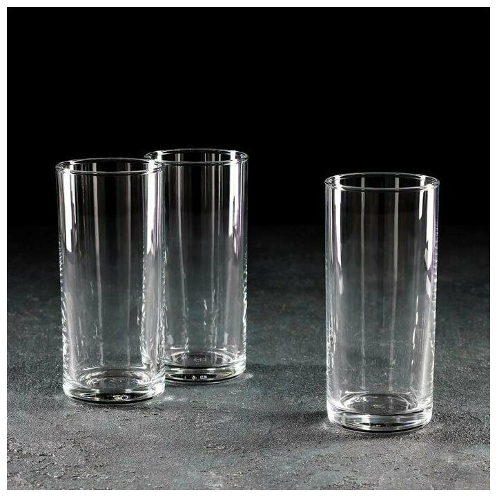 Набор стаканов Istanbul, 290 мл, 3 шт, цвет прозрачный, стеклянная посуда для сервировки стола