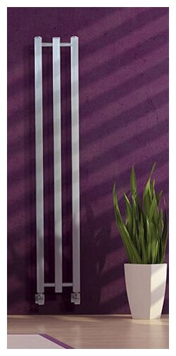 Quadro-6 130x24 (см) Дизайн Радиатор Белый