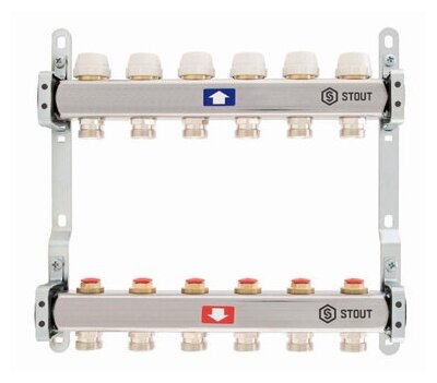 STOUT 0922 Коллектор 5 выходов из нержавеющей стали без расходомеров