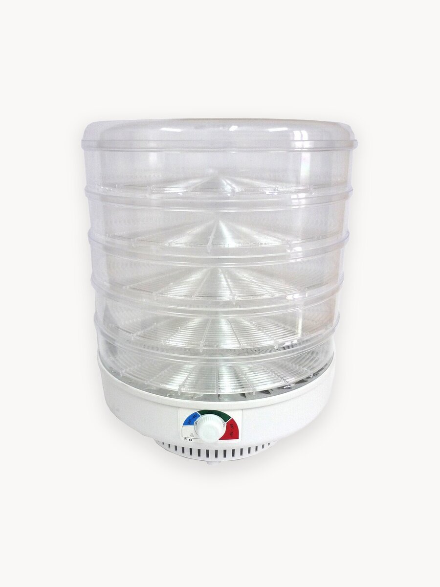 Сушилка Спектр-Прибор ЭСОФ-0.6/220 Ветерок-2 прозрачный пластик (5 поддонов), белый