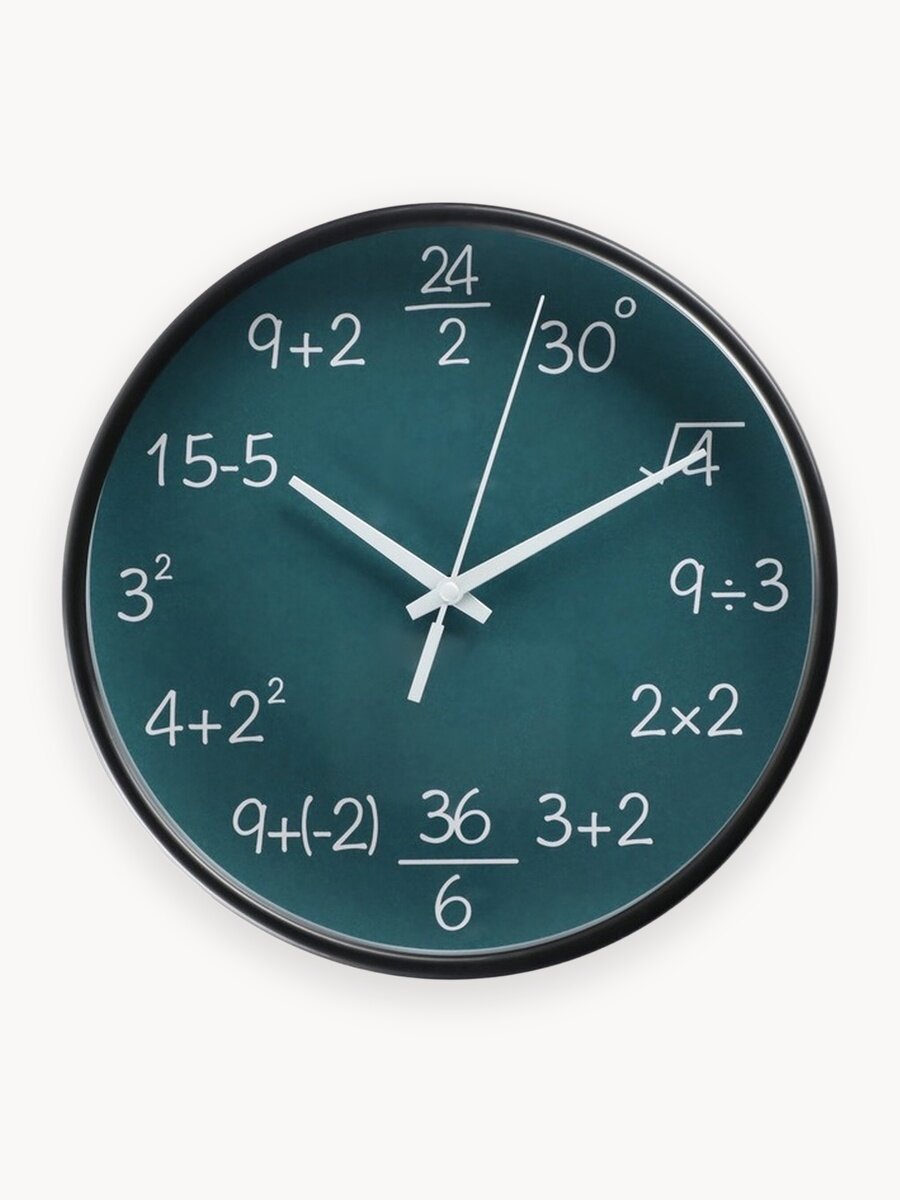 Часы настенные интерьерные «Математические», d-25 см, плавный ход