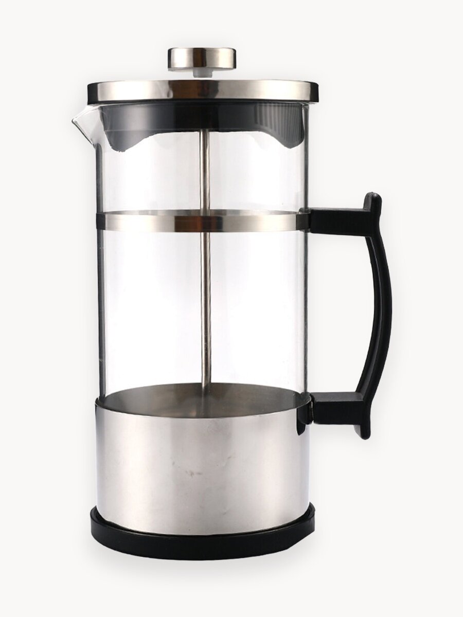 Френч-пресс Baizheng 1000мл, прозрачный, стеклянный, мытье в посудомойке