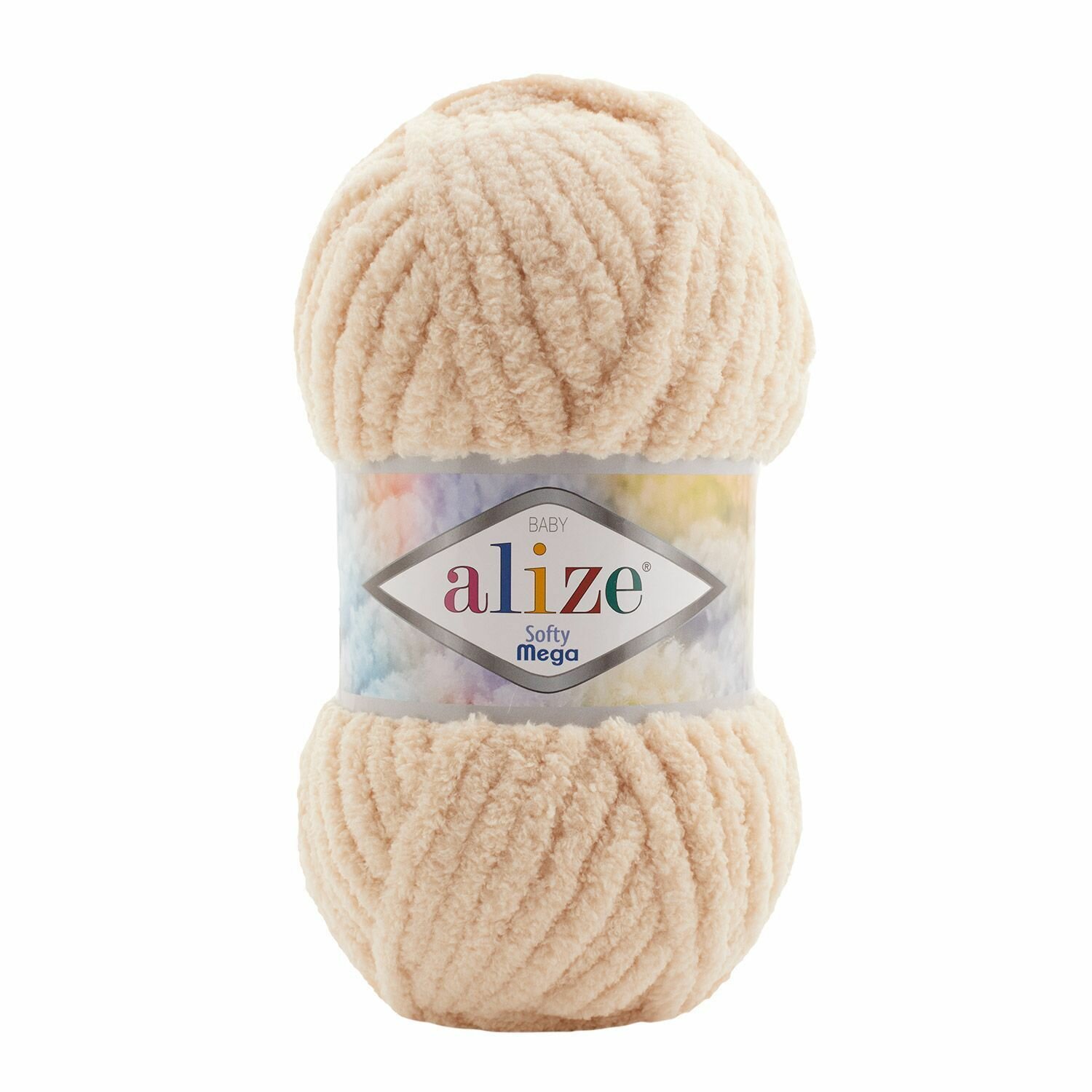 Пряжа Softy mega, Alize, медовый - 310, 100% микрополиэстер, 5 мотков, 100 г, 70 м.