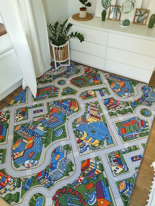 Детский ковер палас на пол в детскую 100х200 см ворс 3 мм 396872 KoverVDom