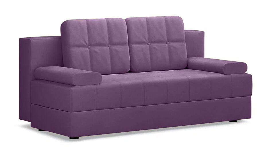 Диван раскладной Аура 7, механизм еврокнижка, в цвете фиолетовый (Велутто 25)