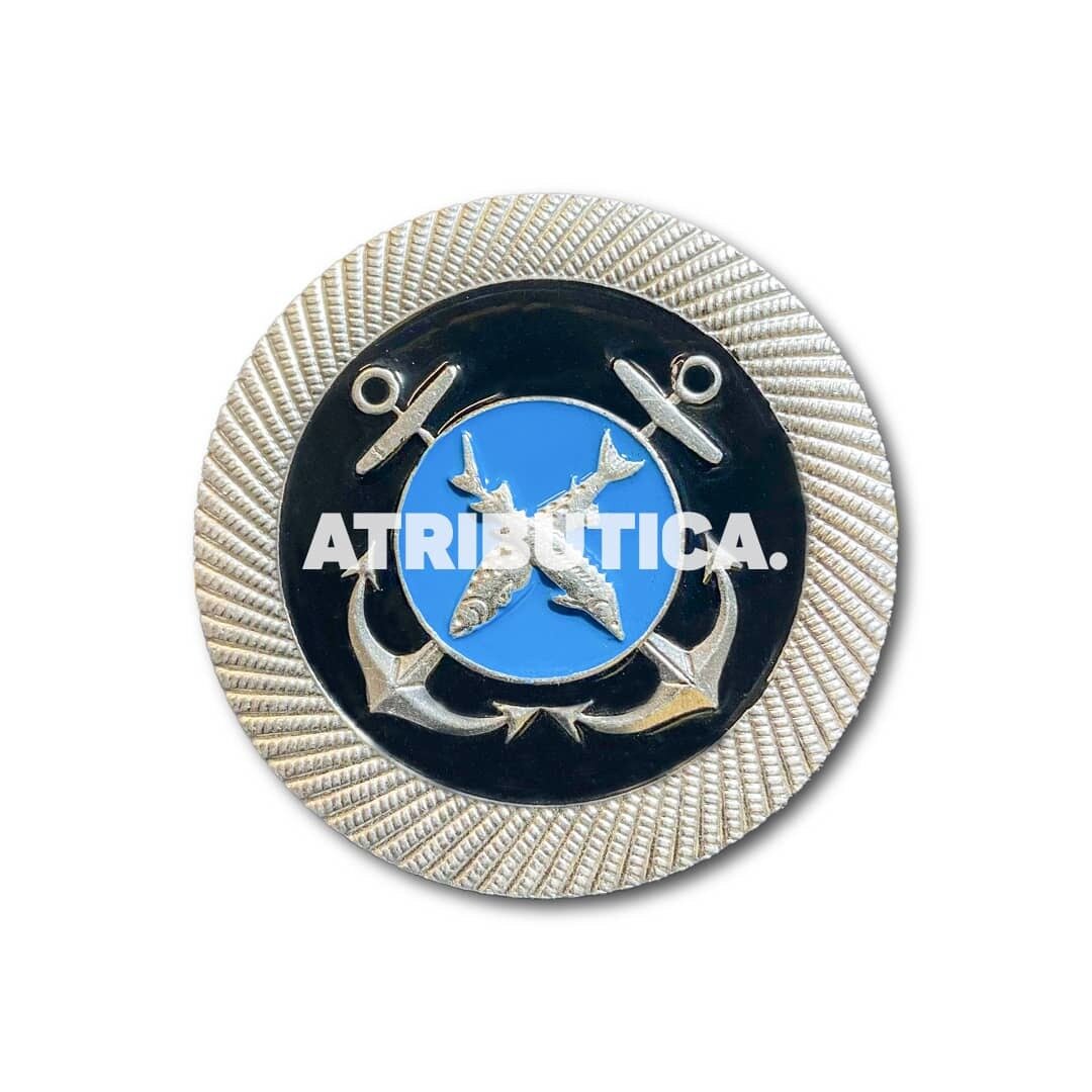 Кокарда Для Курсантов Рыбной Промышленности Серебристая (Серебристый / Усики)