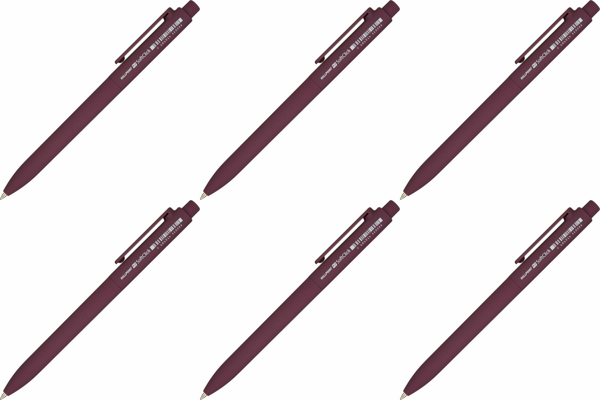 Bruno Visconti/ Ручка шариковая автоматическая SoftClick Original, синий, 6 шт