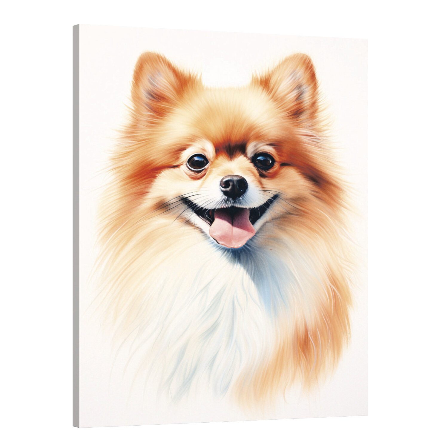 Интерьерная картина 50х70 "Шпиц: элегантность и изящество в одном образе"