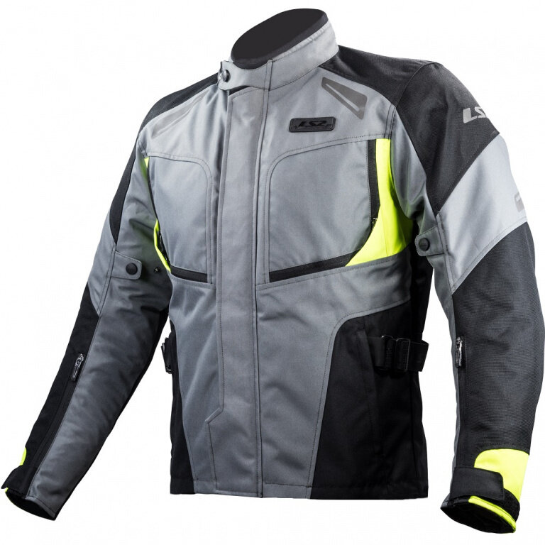 LS2 Мотокуртка PHASE MAN JACKET (серо-чёрно-жёлтый) S