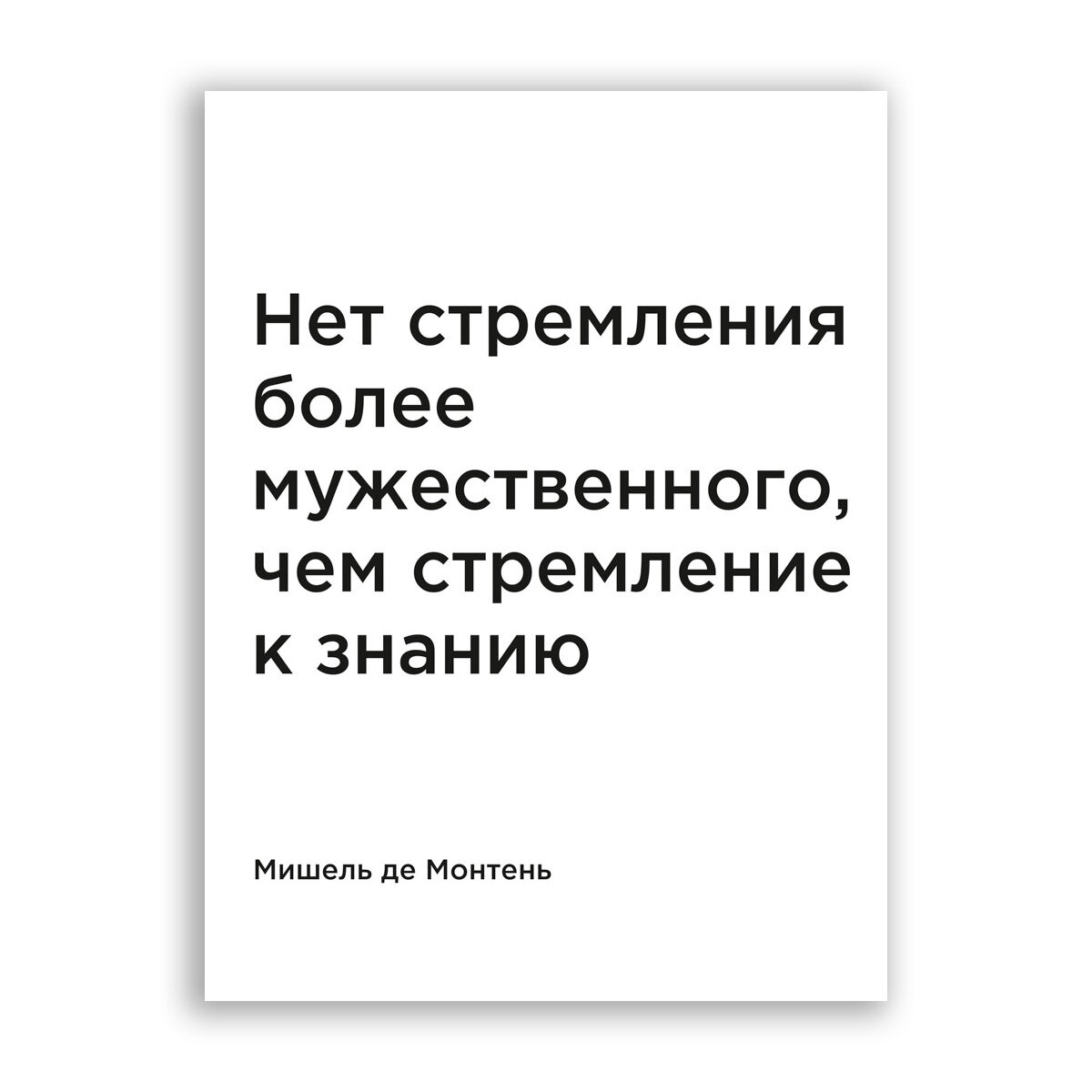 Постер, плакат на бумаге / Мишель де Монтень: Нет стремления более / Размер 60 x 80 см
