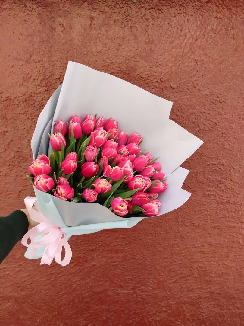 Букет из Пионовидных Тюльпанов