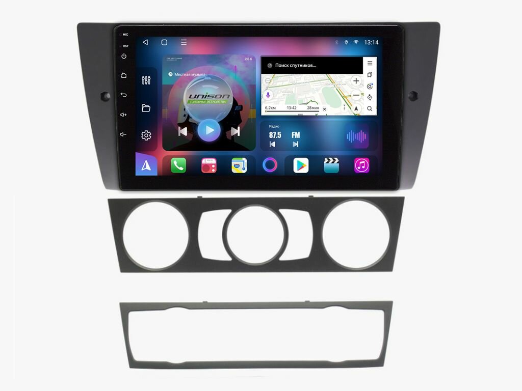 Штатная магнитола BMW E90, E91, E92, E93 UNISON 09A4 4Gb/64Gb, 8 ядер (170-09HA4)