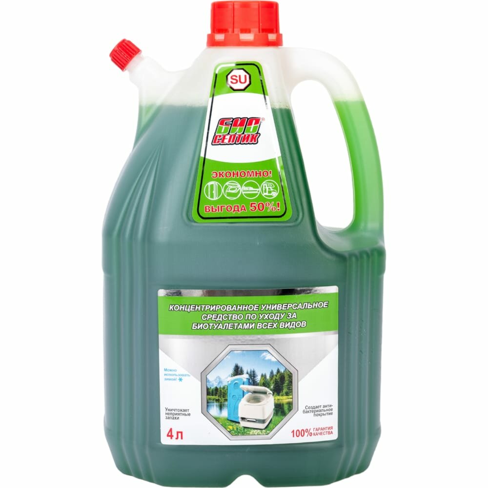 Универсальное средство по уходу за биотуалетами всех видов 4 л Биосептик SU