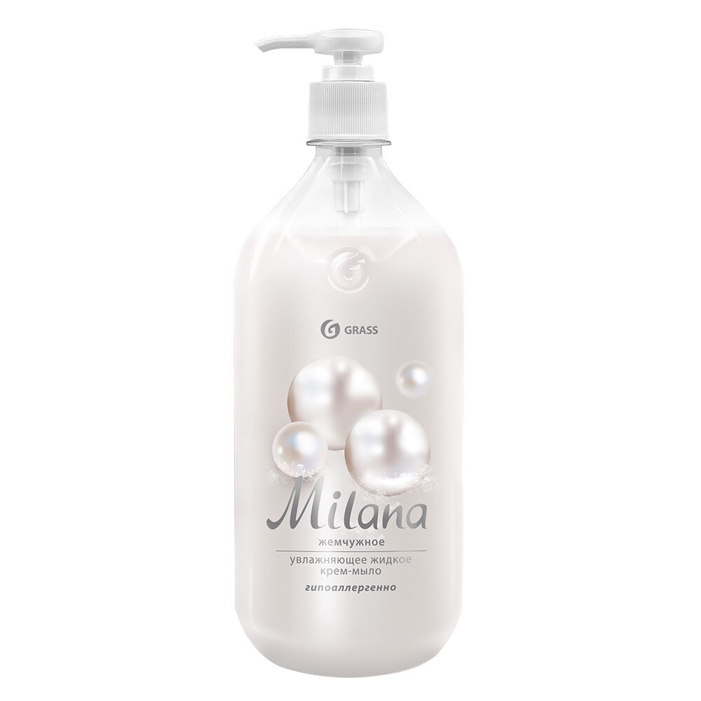 Жидкое мыло Grass Milana жемчужное с дозатором 1 л