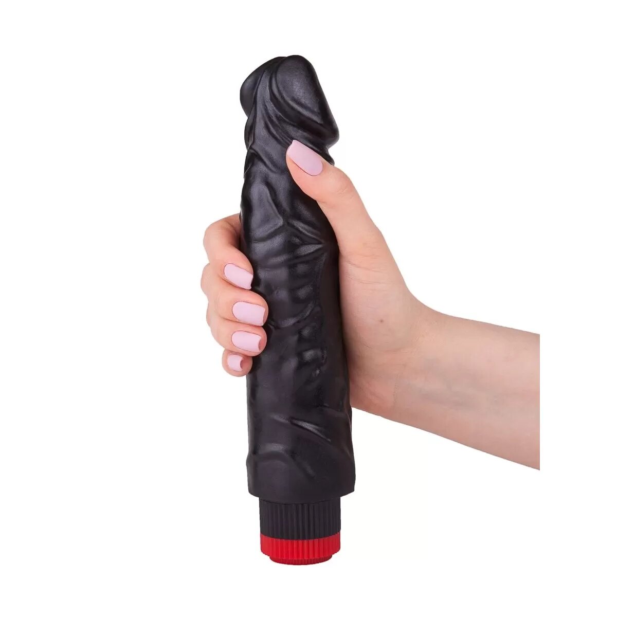 LOVETOY (А-Полимер) Вибратор реалистичный из ПВХ 19.5 см (410500), черный