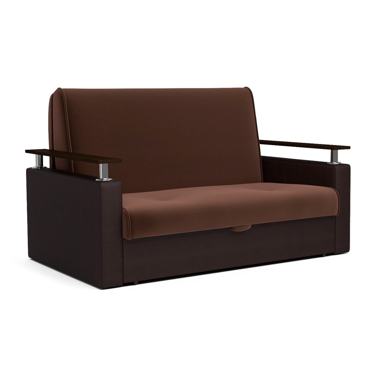 Диван Сток Диванов Техас Brown коричневый 165 см, механизм аккордеон, с ящиком для хранения