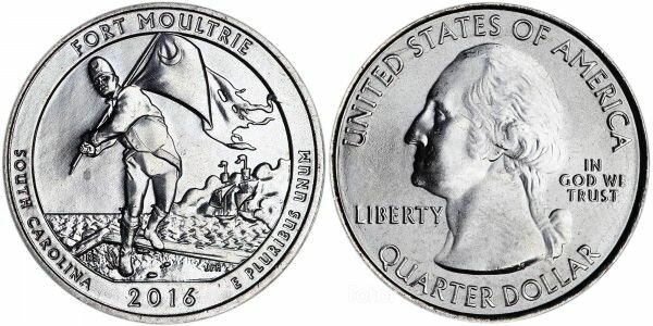 США 25 центов 2016 Квотеры Парки США 35 - Форт Молтри