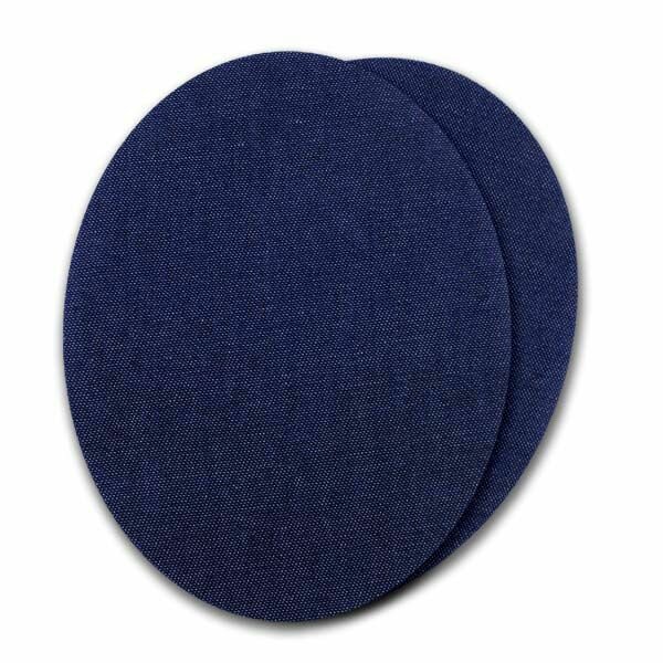 Аппликация термоклеевая джинсовая/12 пар/14х11 см Col.7 яр. синий