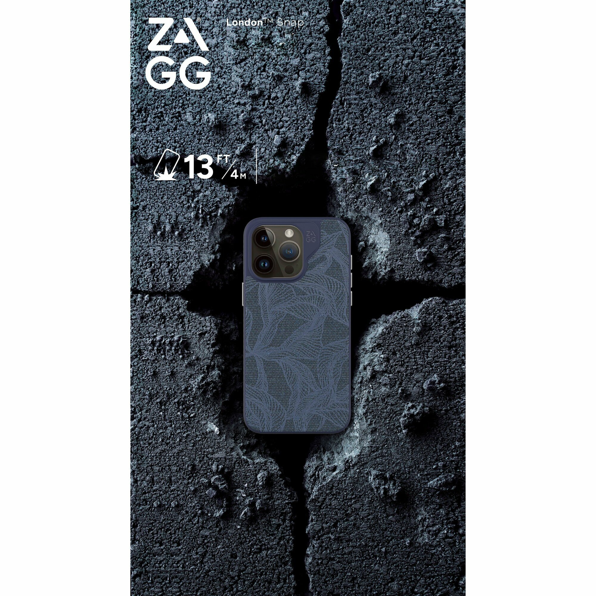Чехол ZAGG London Snap Case для iPhone 15 Pro 6.1" - Navy