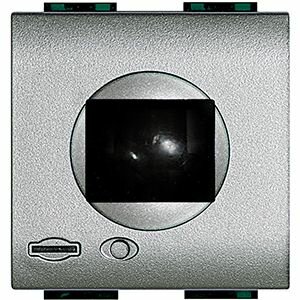 ИК приёмник для дистанционного управления. Цвет Алюминий. Bticino LivingLight NT4654N